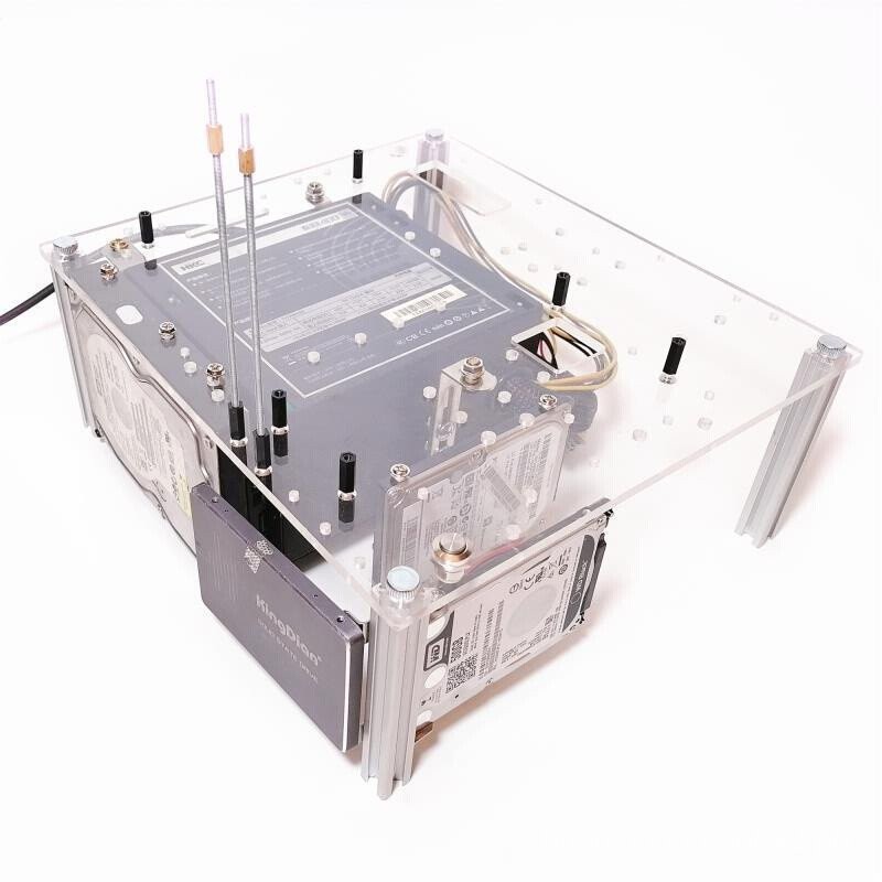 itx Desktop matx Computer Case Transparent Acrylic Plate Glass Full ...