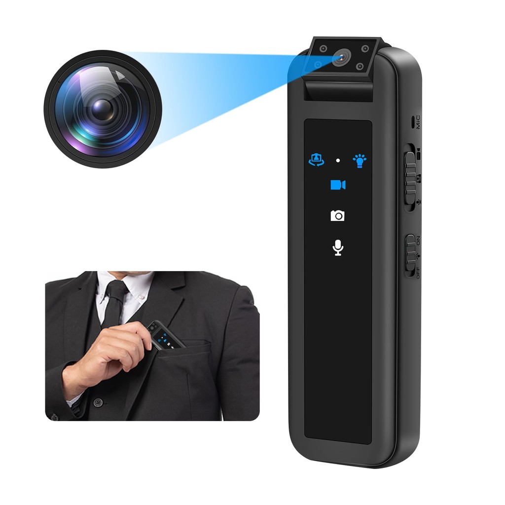 Compact Wearable Camera with 1080P HD Quality and Extended Recording ...
