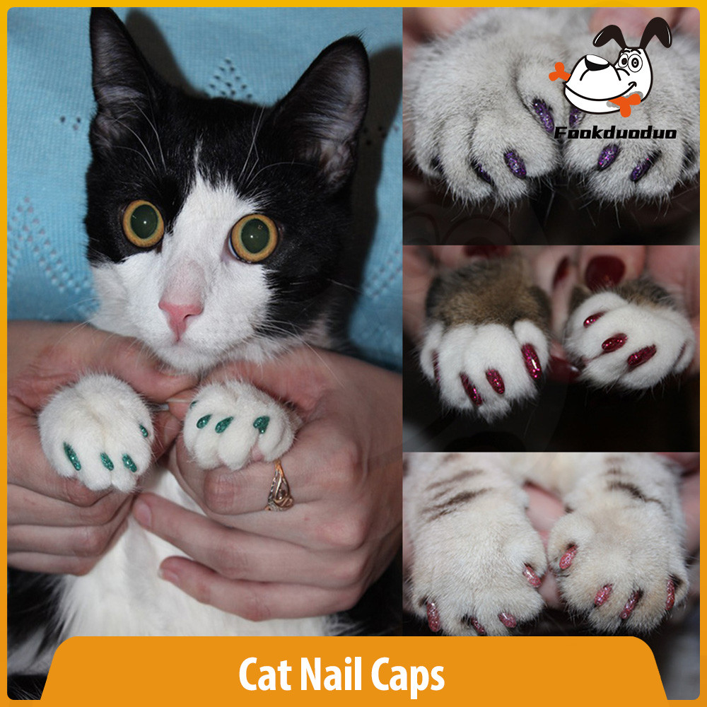 Fookduoduo Cat Fashion Nail Art Claw Covers Nail Covers Pet Nail Covers ...