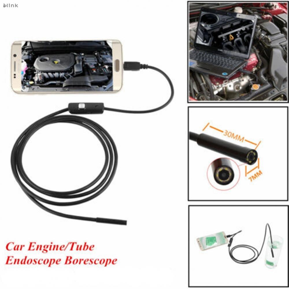 Micro USB Borescope Mirror Repair 2m 6 Adjustable Black Camera ...