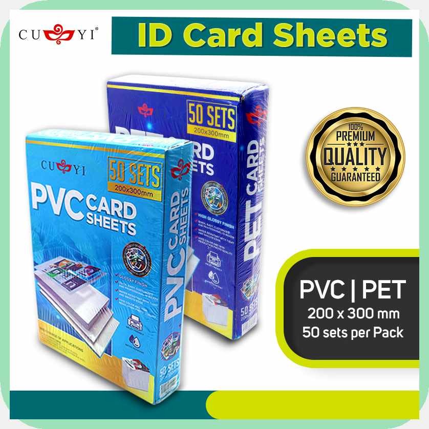 CUYI,L-PET`Cr@Sheet+f@&+rX@PVC,ot[Sheet,yT[A4,QS[Size(50,gB[sets) | Shopee Philippines