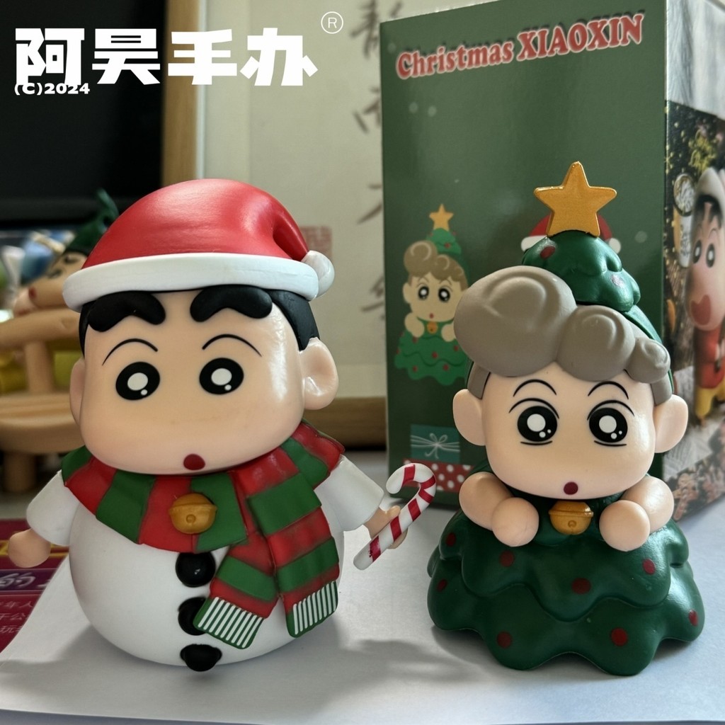 Christmas Gift Crayon Shin-chan Crayon Shin-chan Figure Snowman Shin ...
