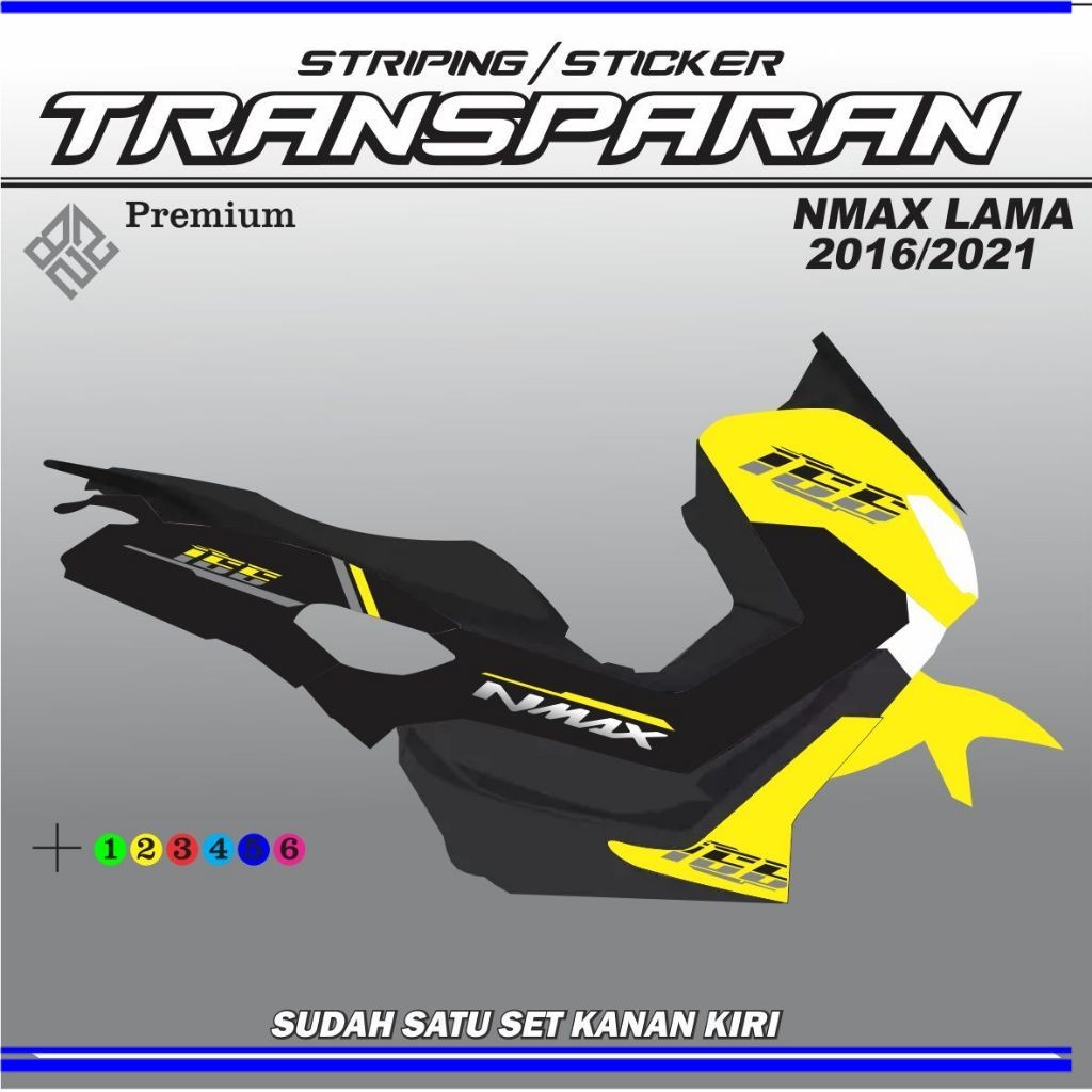 Vietnam Nmax Transparent Uv Sticker STRIPING Racing Style Livery Color ...
