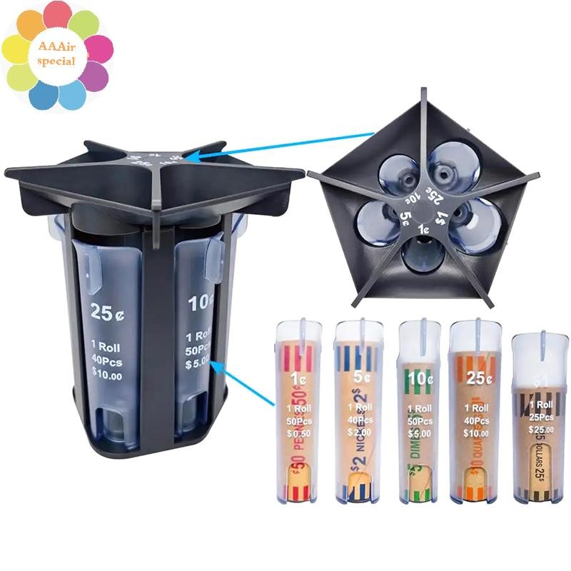 SEMEBY Coin Bank Coin Organizer Counter Machine With 5 In 1 Coin Sorter ...
