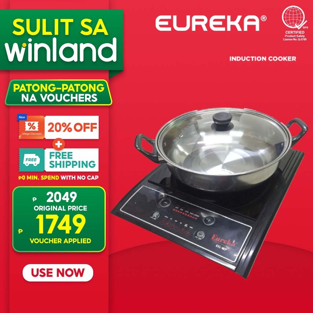 Eureka by Winland Electric Induction Stove Induction Cooker with Pot ...