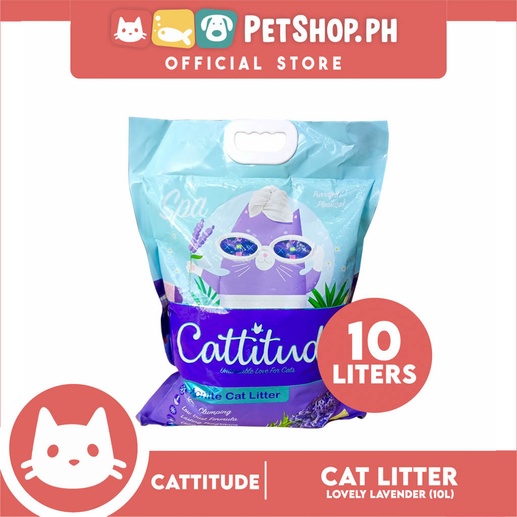 Cattitude Bentonite Cat Litter (Lovely Lavender) Quick Clumping 10 ...