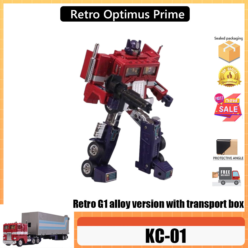 Transforming toys KC-01 Retro G1 Optimus op Pillar Brother Alloy Version Transforming Toy Robot ...
