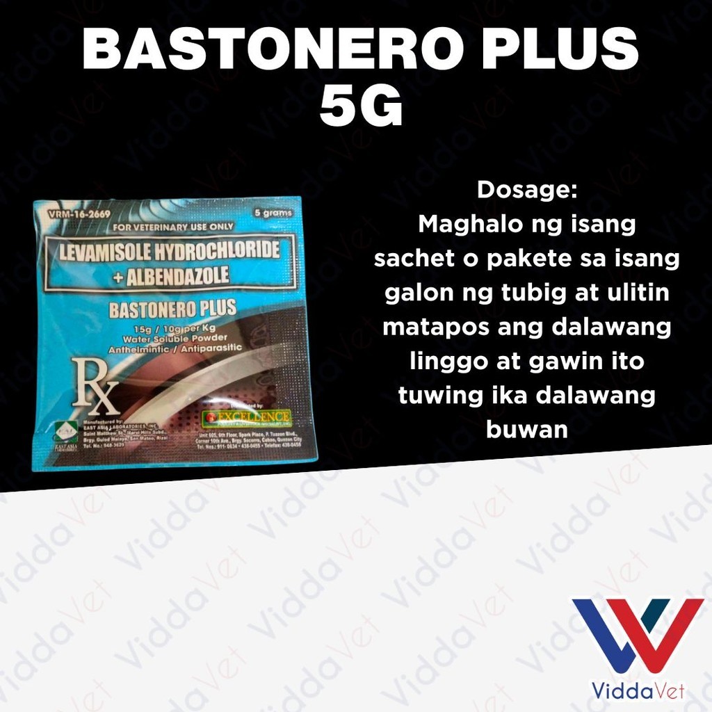 1box of Bastonero Plus 5g dewormer para sa manok na panabong | Shopee ...