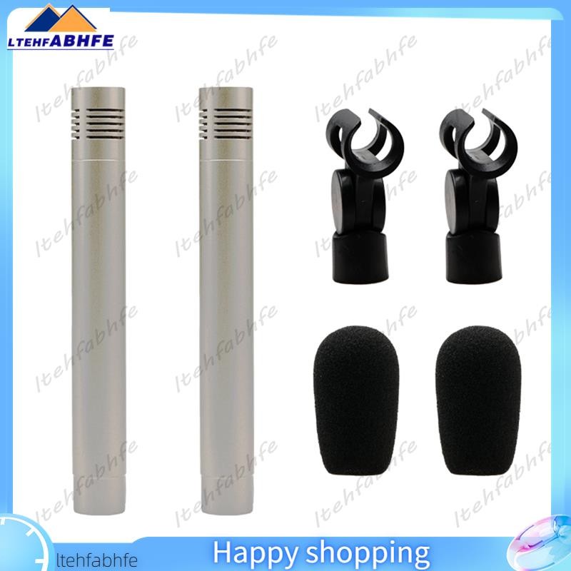 【ltehfabhfe】1 Pair C02 Pen-Shaped Condenser Microphone Shockproof Clip ...
