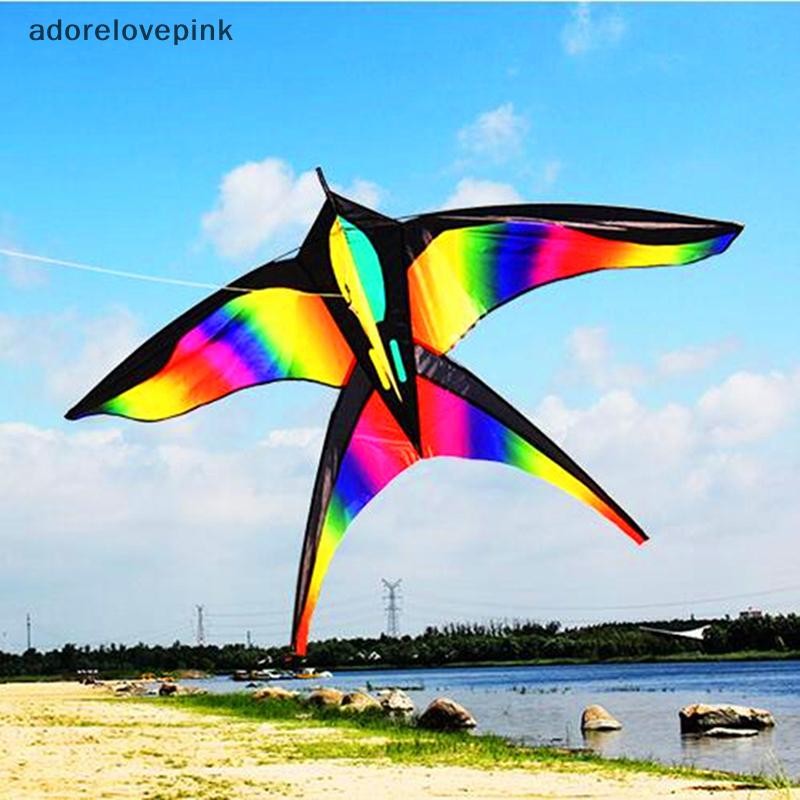adorelovepink Large Rainbow Bird Kites with Handle Line Nylon Fabric ...