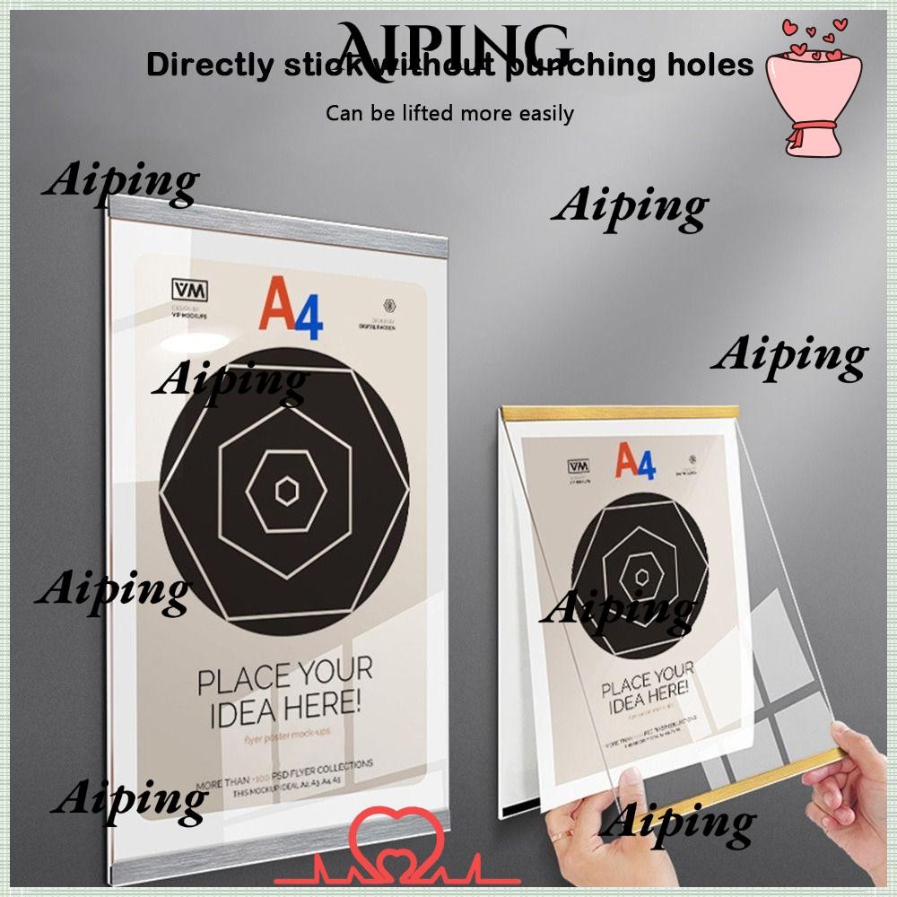 AIPING Display Frame, A3/A4/A5 Acrylic Certificate Frame, Magnetic Wall ...