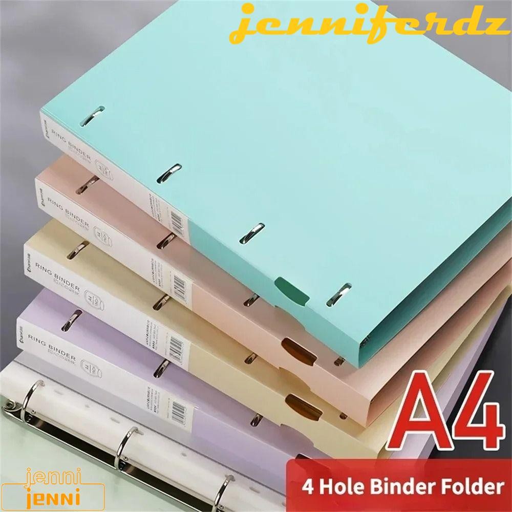 JENNIFERDZ Binder Folders, Morandi Color Waterproof A4 File Display ...