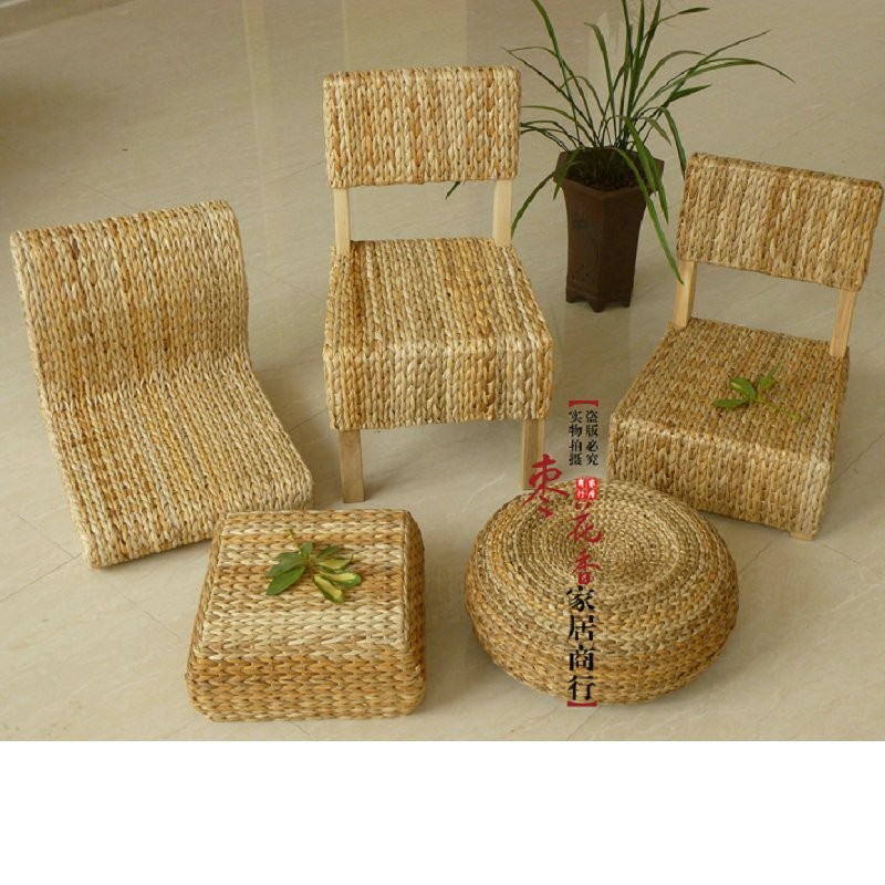 Chair Japanese Rattan Lazy Chair Legless Chair With Backrest And Bay ...