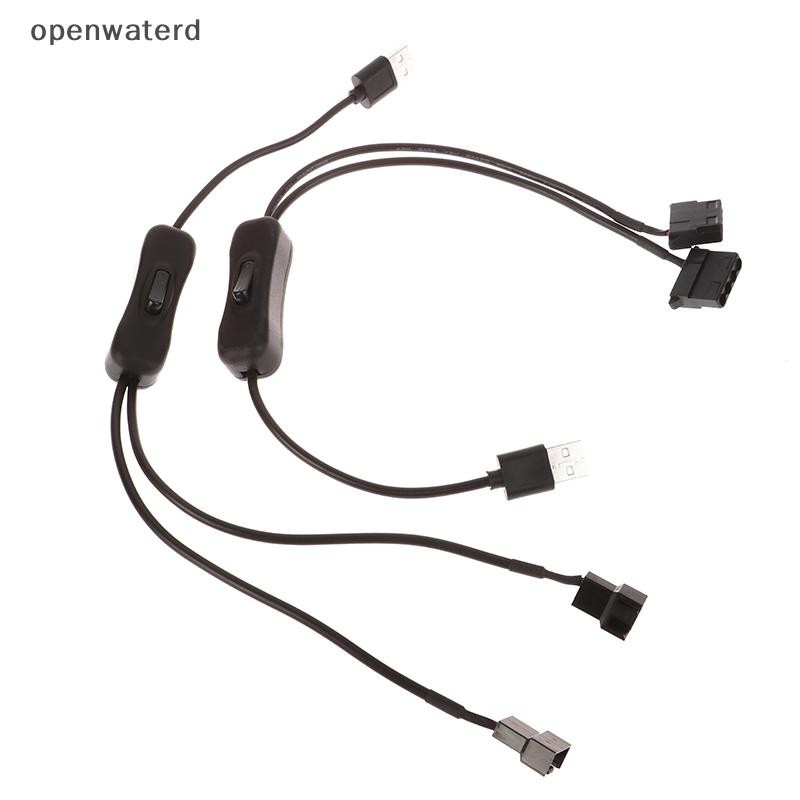 [OP] 1Pc 1 To 2 4 Pin USB Cable 12V To 5V Computer Case Fan Power ...