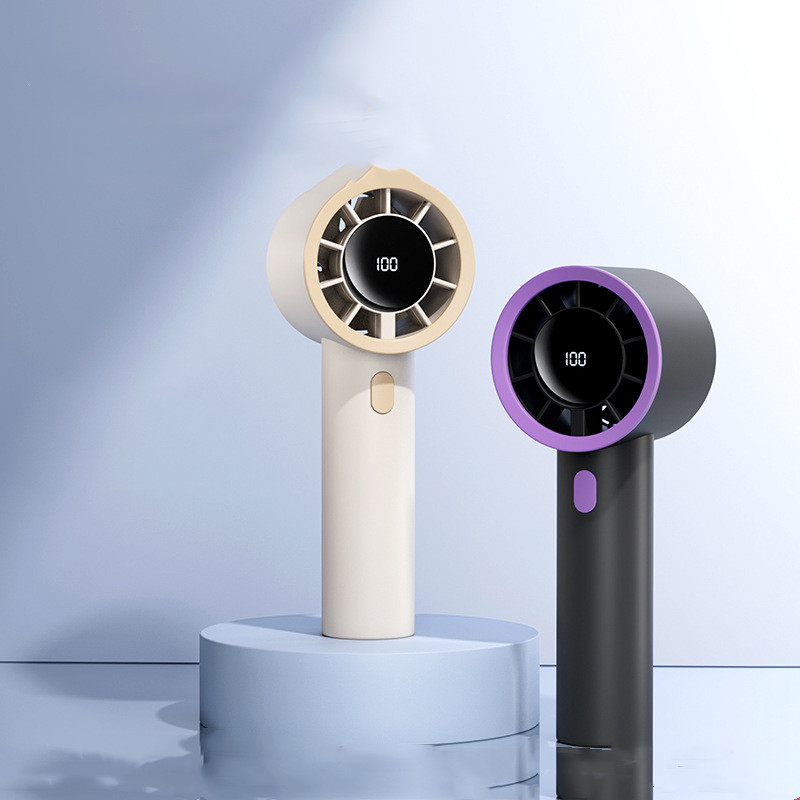 Smart Digital Display Handheld Fan USB Charging 1,000mAh Outdoor ...