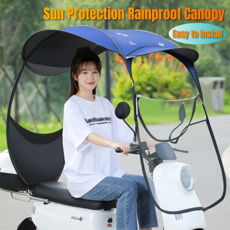 Electric Car Canopy Ebike Motorcycle Awning Rainproof Windproof Cover ...