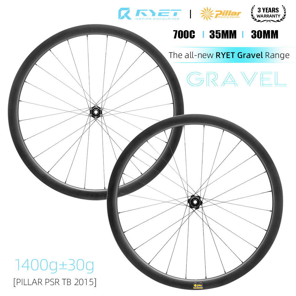 2025 RYET GRAVEL Carbon Wheelsets Disc Brake Cyclocross Tubeless Ready ...
