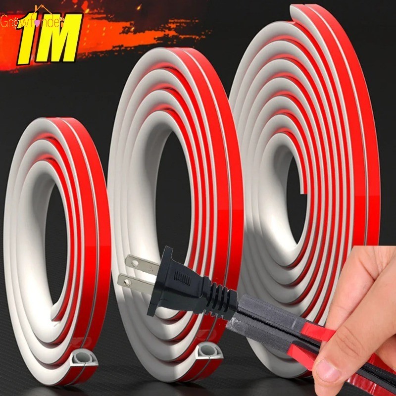 1M Portable Self Adhesive Cuttable PVC Electric Wire Sleeve Home ...