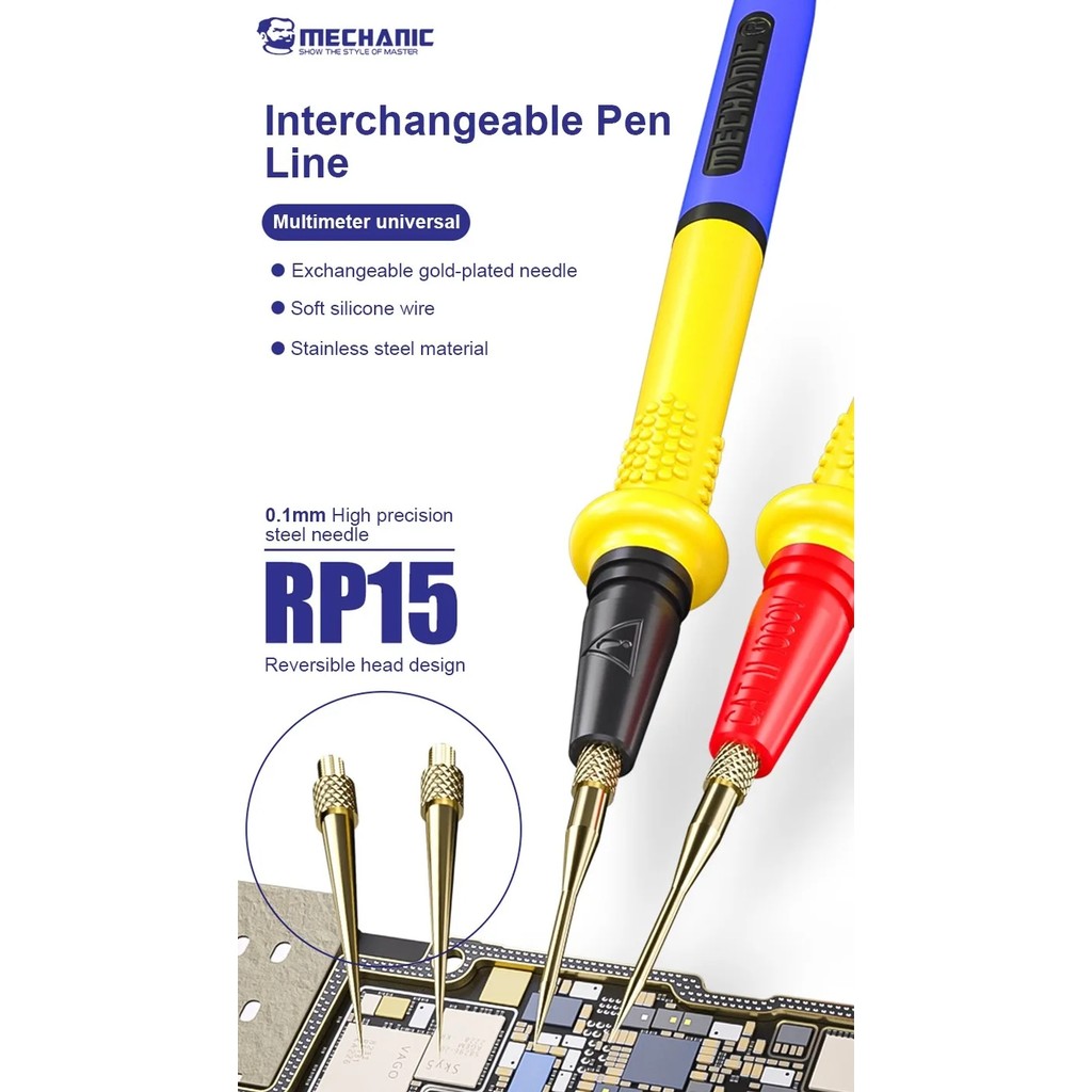 MECHANIC RP15 Multimeter Pen 1000V 20A Stainless Steel Digital ...