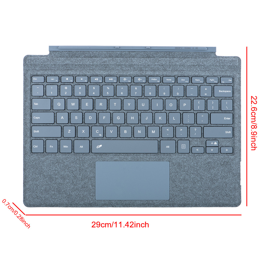 Trackpad Keyboard 7 Colors Backlight BT for Microsoft Surface Pro 3 4 5 ...