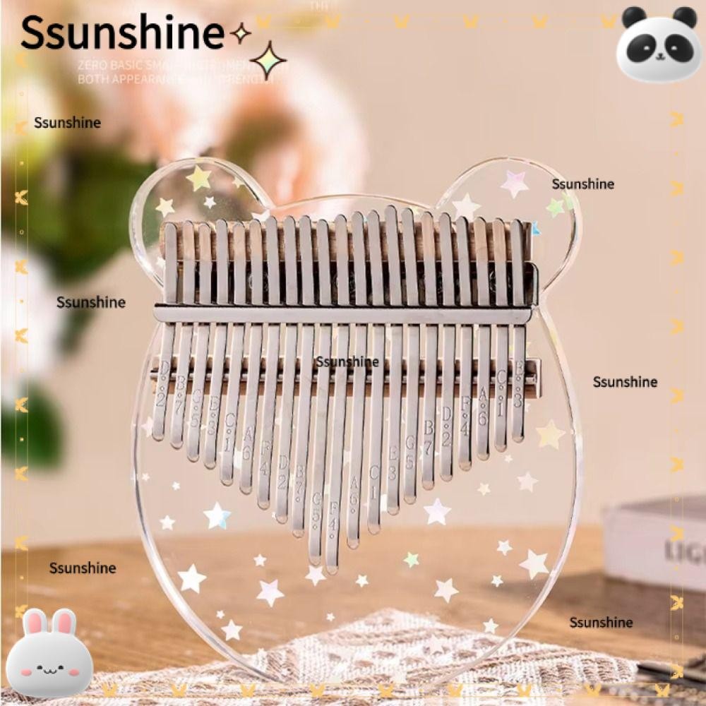SSUNSHINE Kalimba Thumb Piano, 17 Key Flower Acrylic Crystal Thumb ...