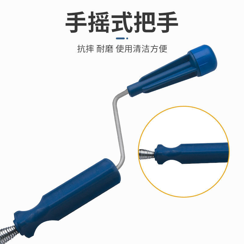 Hand Crank Pipe Cleaner Household Drain Tool for Unclogging Toilets ...