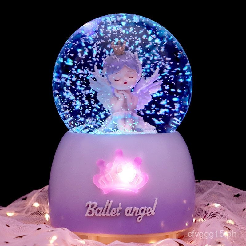 Ballet Princess Crystal Ball Music Box for Girls Children Glowing ...