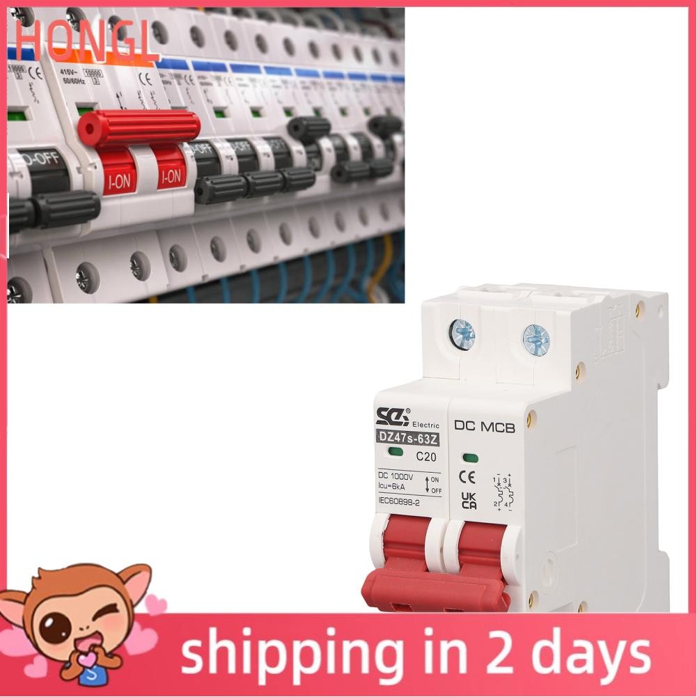 Honglai Miniature Circuit Breaker 2P Breaking Capacity 6000A 20A Pa66 Housing | Shopee Philippines
