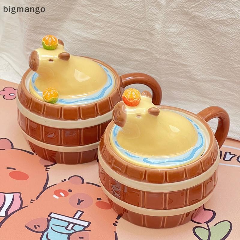 BMPH Belle Capybara Mugs Capybara Water Bucket Shape Cups Creative ...