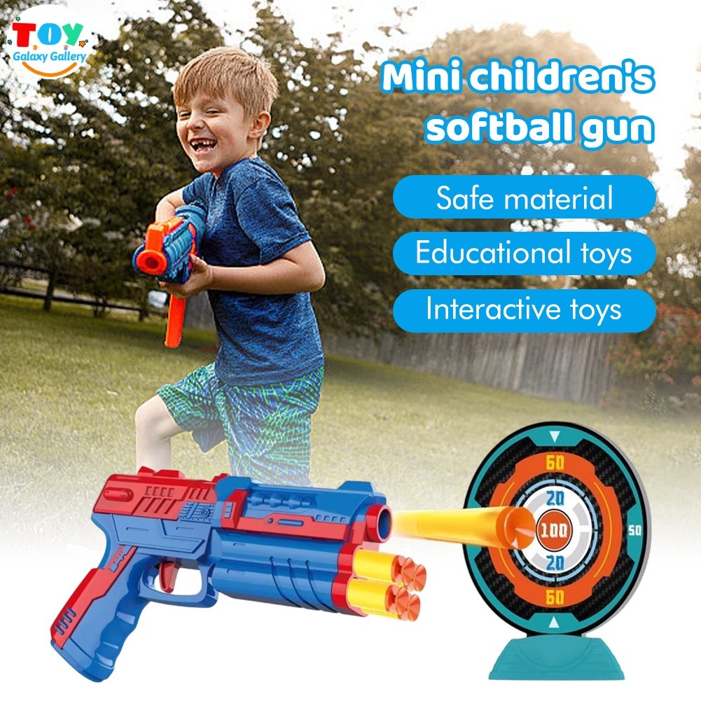 Children Soft Bullet Gun Toys Kids Toys Gun (With 4pcs Bullet) | Shopee ...