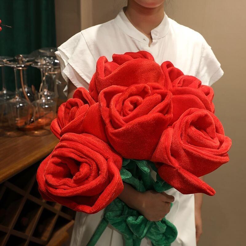 Valentine's Day Big Bouquet of Roses Plush Toys Girlfriend Gift ...