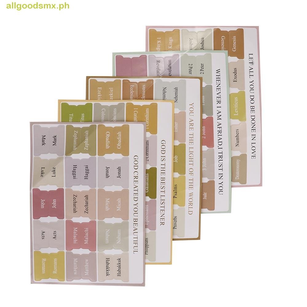 ALLGOODSMX Bible Index, 5 Sheet Removable Bible Sticker, Personalized ...