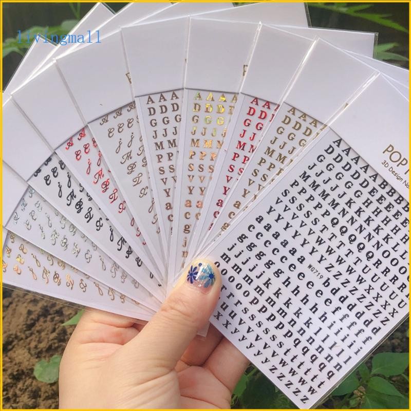 LIVI Metal Alphabet Stickers Uppercase Lower for Case Letters Stickers ...