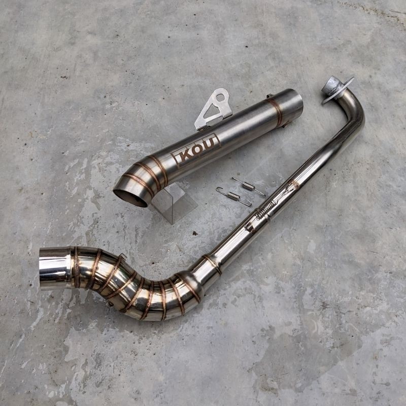 Kou Open Spec pipe exhaust tube type 51mm for Wave 100 110 125 Xrm 100 ...