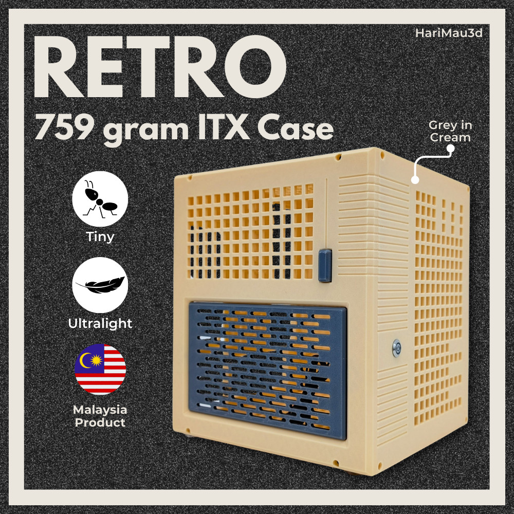[ RETRO ] ITX Case / Casing ( 759g / PETG Material / Ultralight / Tiny ...