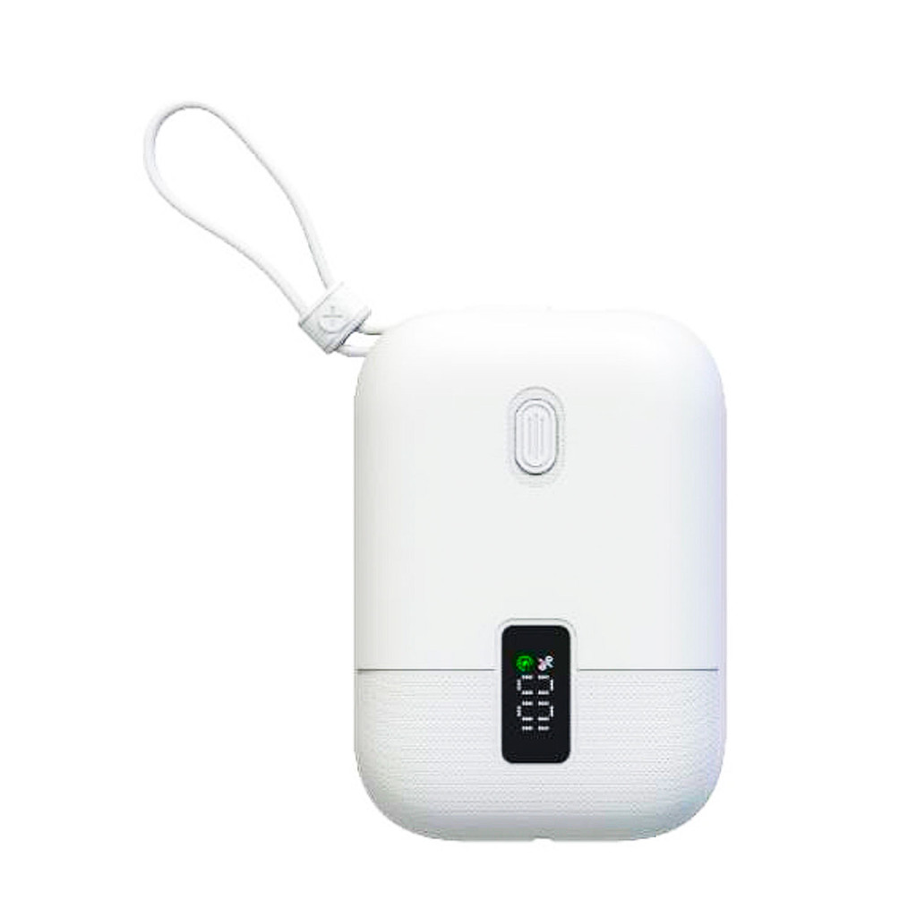 MINISO 9000mAh Mini Power Bank with Cable (White) | Shopee Philippines