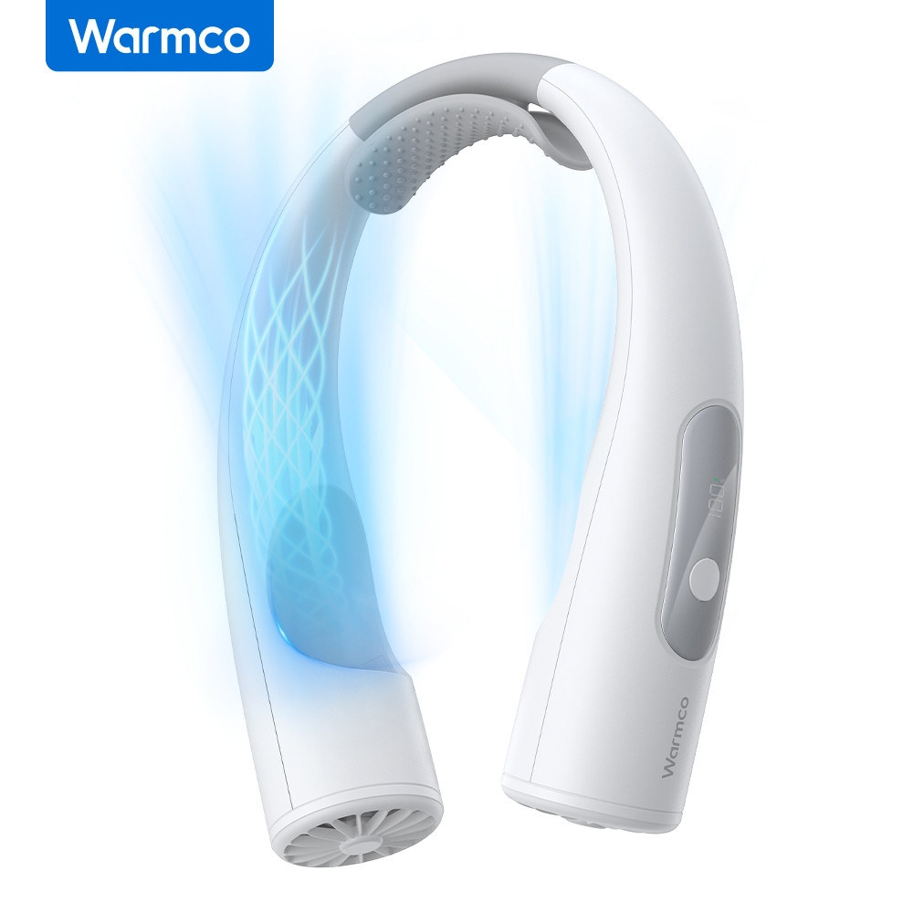 Warmco 10000mAh Neck Fan N1 Portable USB Rechargeable 4 Speeds Strong ...