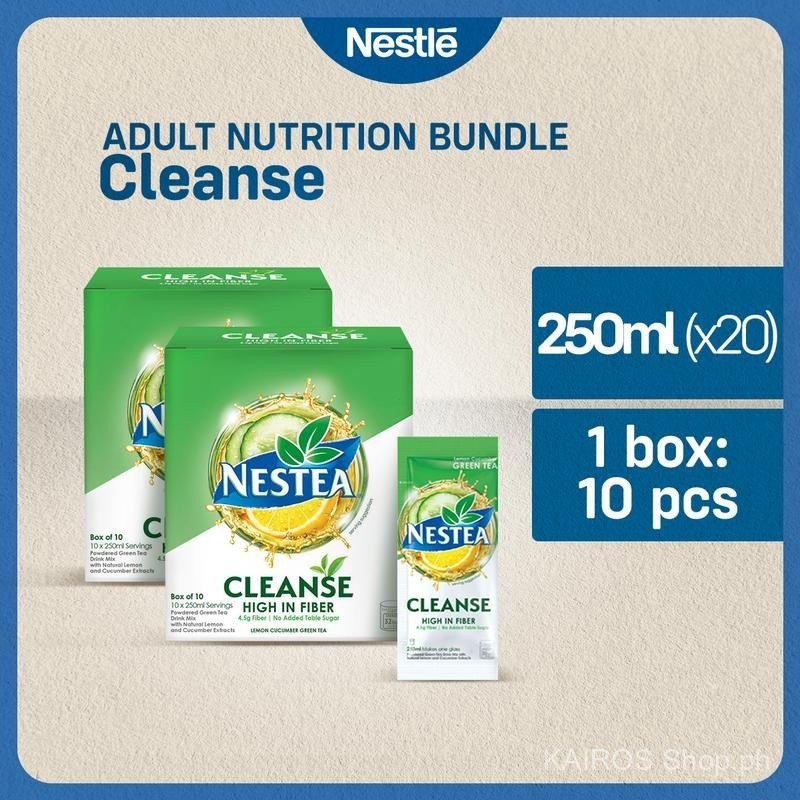 NESTEA Cleanse Lemon Cucumber Powdered Green Tea with Fiber 250ml ...