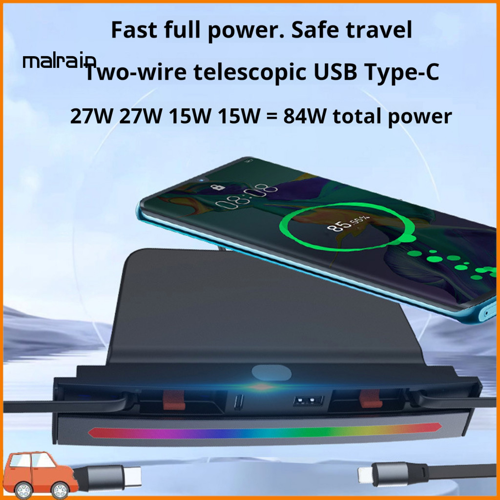 [Ma] Car Storage Box Central Control Docking Station Tesla Model 3 ...