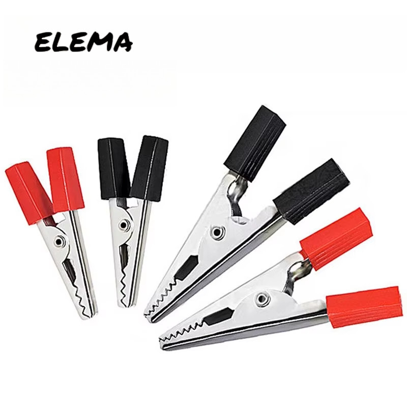10pcs Small/Big Test Metal Alligator Clip Plastic Handle Cable Lead ...