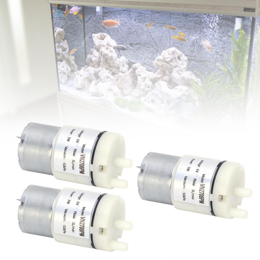 Buybybuy Micro Diaphragm Pump 3 Pcs/Set Power Water Pumps Mini Vacuum ...