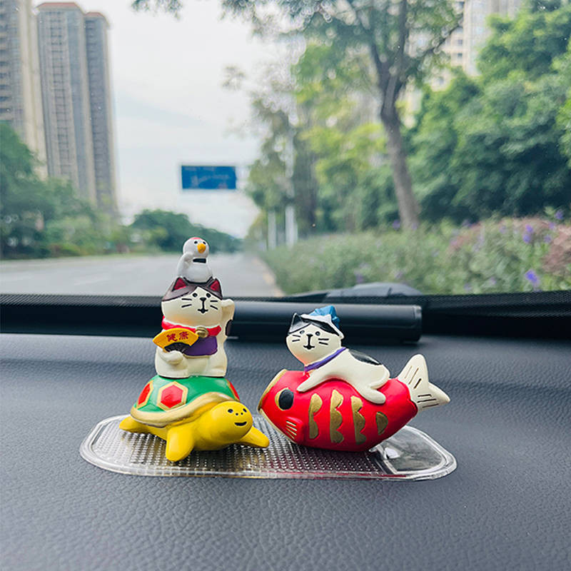 Health Turtle Crane Koi Lucky Cat Car Decoration Ins Style Personalized ...