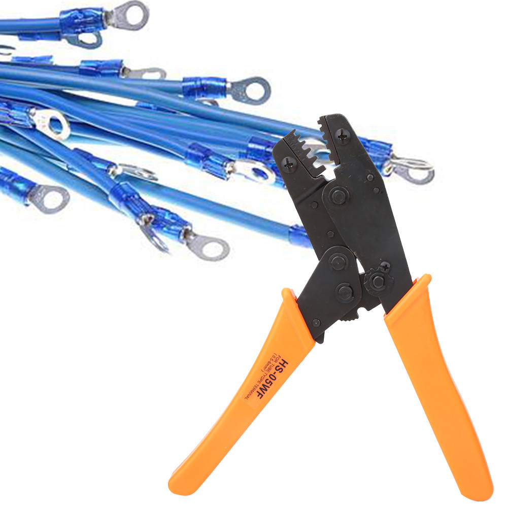 Buybybuy Ratchet Crimp Pliers 0.5-6mm² 20-10 AWG Cable Crimper Orange ...