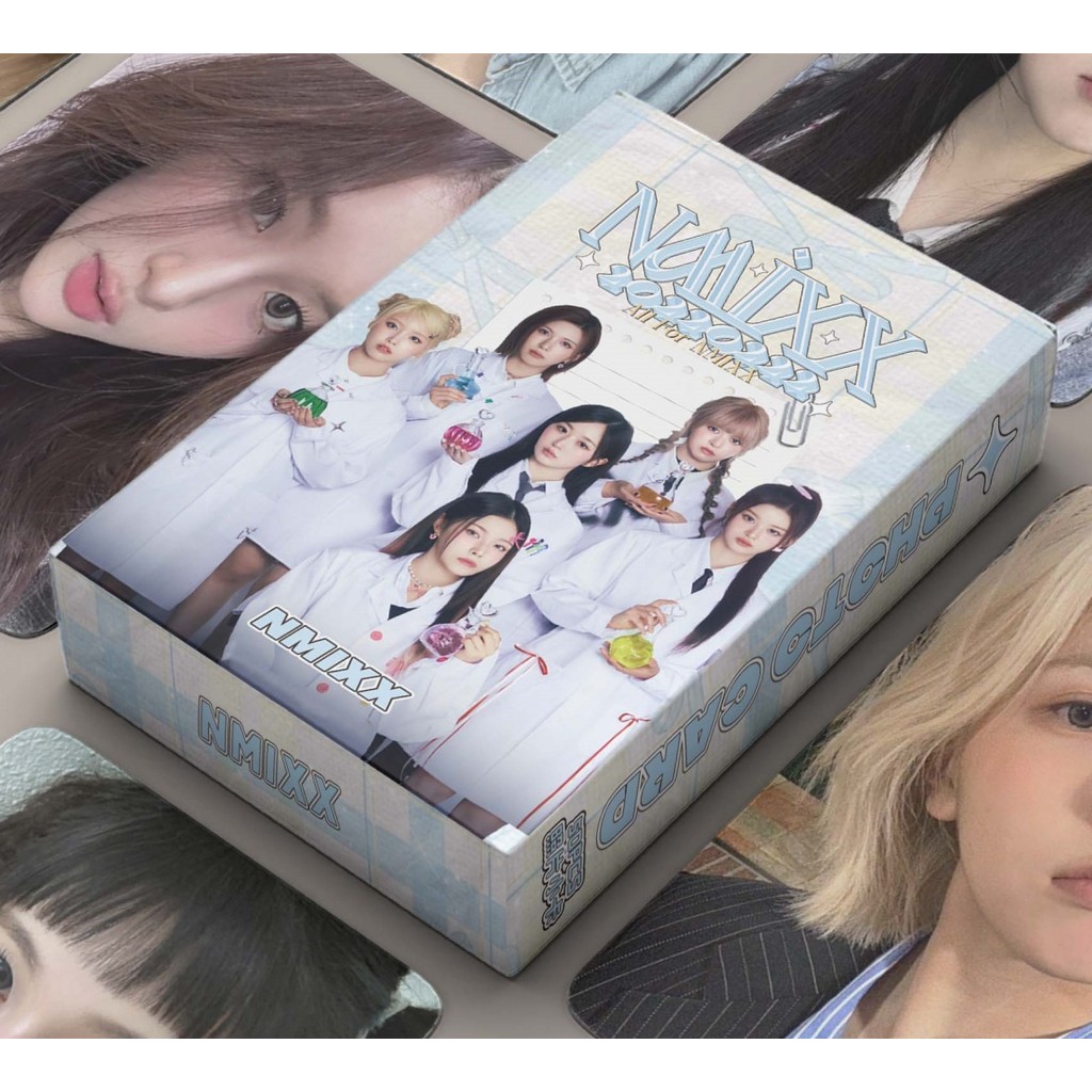 50-55pcs NMIXX Photocards Laser Hologram Lomo Cards LILY HAEWON ...