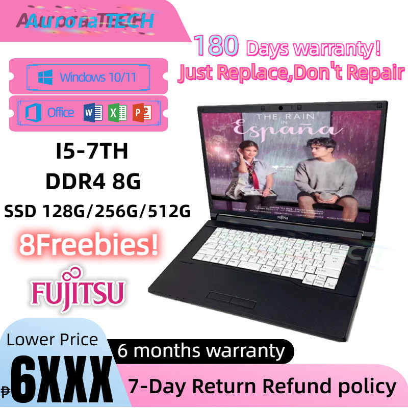 Fujitsu A577 15.6 inch HD Intel Core i5 7th CPU 128G 256GB SSD Game ...