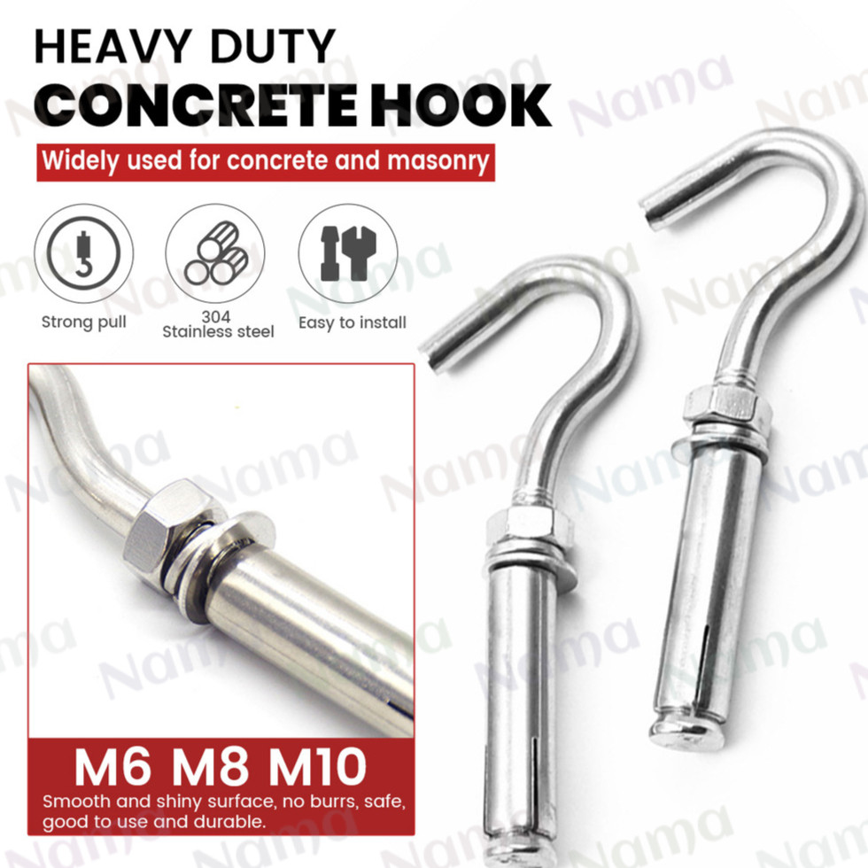 Nama Heavy Duty Concrete Hook 304 Stainless Steel M6 M8 M10 Expansion ...