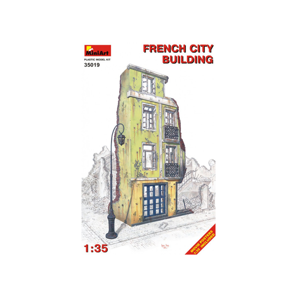 MINIART 35019 French City Building Movie Posters included 1/35 PLASTIC ...