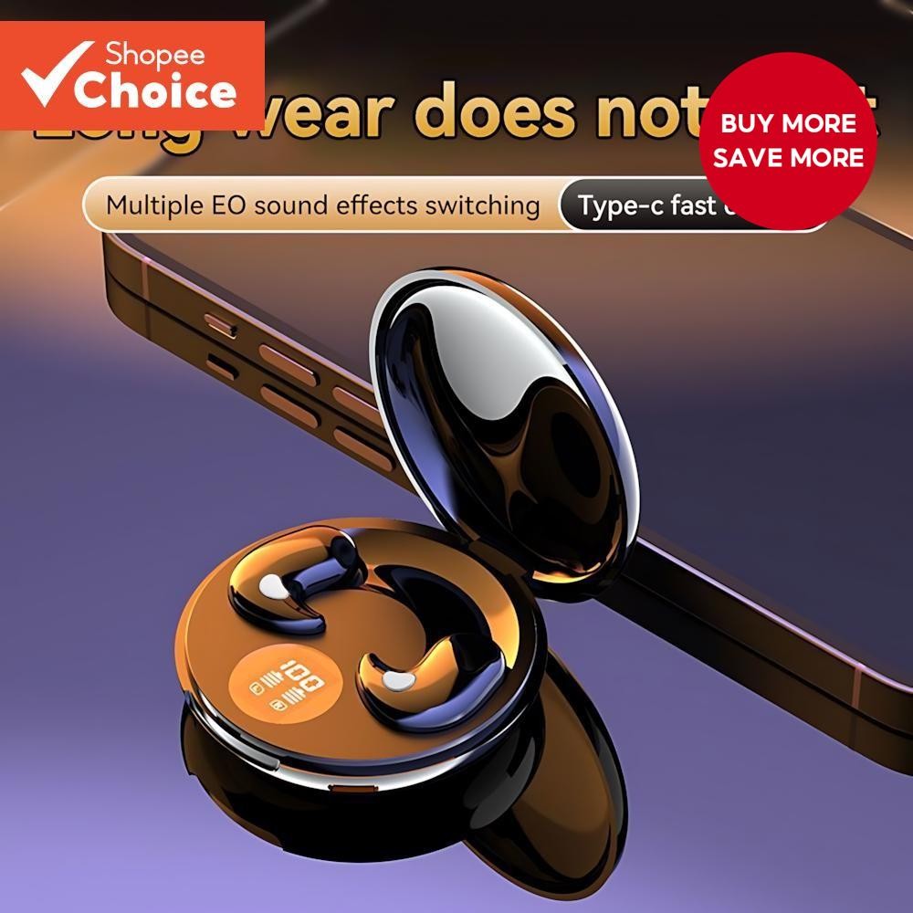 Sleep Wireless Earphone TWS Bluetooth 5.3 Headphones Hidden Earbuds LED ...