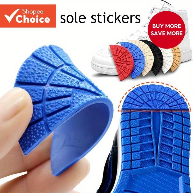 2pcs (1pair) Anti-Slip Heel Insole Rubber Insole Wear-Resistant Outsole ...