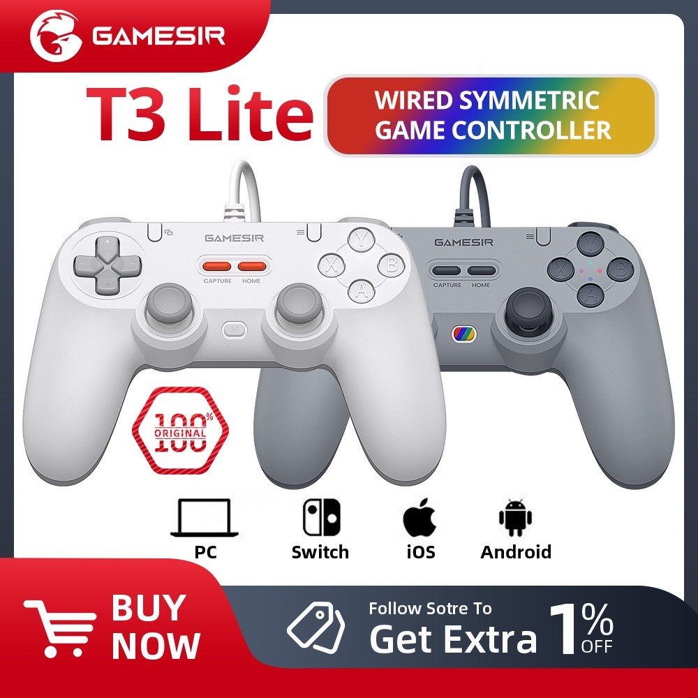 Gamesir T3 Lite Switch Controller Hall Effect Wired Gamepad With ...
